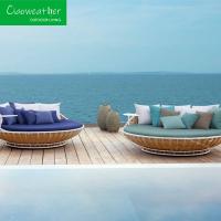 China Hotel Restaurant Banquet Home Coffee Outdoor Swing Chair with Cushion Sunbed Porch Swing Bed Sofa Rattan Patio Furniture Sets for sale