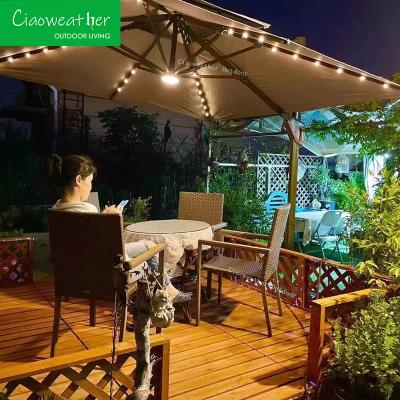China Waterproof Polyester Fabric Garden Umbrella Parasol for Outdoor in Luxury Restaurant Cafe Hotel for sale