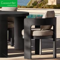 China Modern Design Customized Color Solid Wood Teak Courtyard Dining Armchair and Side Chair Set for Garden Furniture for sale