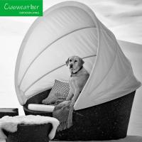 China Aluminum Frame Outdoor Rattan Woven Round Bed for Modern Garden Courtyard Pool Beach Home Bath Hotel Leisure Sofa for sale