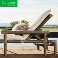 China Hotel Outdoor Pool Chaise Lounge Chair with Luxury Design and Water-Resistant Cushion for sale