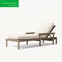 China Hotel Outdoor Pool Chaise Lounge Chair with Luxury Design and Water-Resistant Cushion for sale
