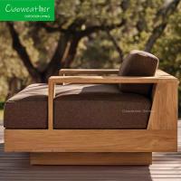 China Modern Waterproof Latest Design Outdoor Courtyard Teak Wood Garden Sofa Set for Patio Leisure for sale