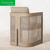 China Courtyard Dining Armchair in Solid Teak Wood with Outdoor Foam Cushion and Water-Resistant Fabric for sale