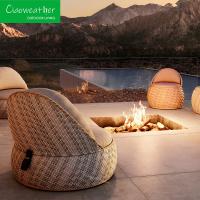 China Customized Color Sun Lounger Round Lounger Waterproof Beach Chair Garden Daybed Sets Furniture Outdoor Bed with Table for sale