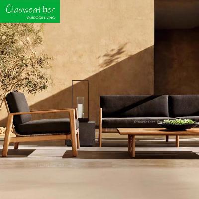 China Outdoor Furniture Garden Sofa Set with Living Room Cushion and Water-Resistant Fabric for sale