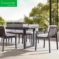 China Commercial Outdoor Garden Dining Set Luxury Teak Wood Furniture for Hotel and Restaurant for sale