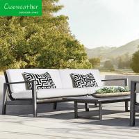 China Outdoor Furniture Garden Sofa Set with Living Room Cushion and Water-Resistant Fabric for sale