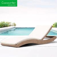 China Sun Lounger Hotel Patio Modern Resort Beach Chaise Villa Pool Lounge Chairs Outdoor Pool Teak Outdoor Sun Lounge Chair for sale