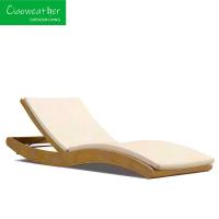 China Sun Lounger Hotel Patio Modern Resort Beach Chaise Villa Pool Lounge Chairs Outdoor Pool Teak Outdoor Sun Lounge Chair for sale