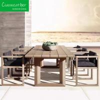 China Teakwood Garden Furniture Dining Set with Solid Wood Armchair and Side Chair in Customized Color for sale