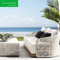 China Modern Waterproof Solid Wood Sofa Set for Outdoor Villa Leisure Teak Wood Garden Furniture Durable for sale