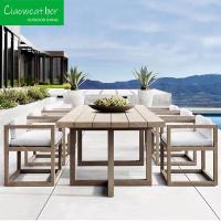 China Teakwood Garden Furniture Dining Set with Solid Wood Armchair and Side Chair in Customized Color for sale