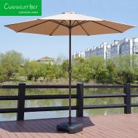 China Aluminum Frame Leisure Outdoor Garden Patio Beach Umbrella Canopy with Middle Pole for sale