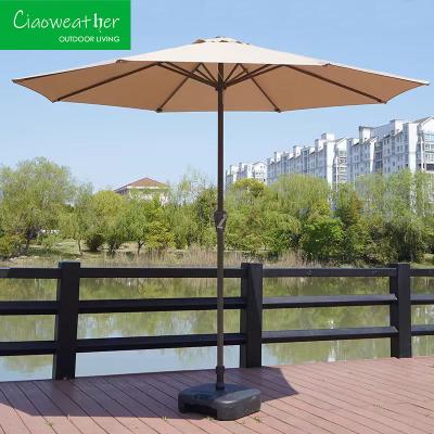 China Aluminum Frame Leisure Outdoor Garden Patio Beach Umbrella Canopy with Middle Pole for sale