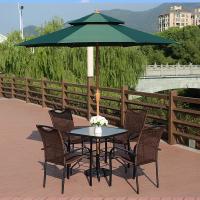 China Aluminum Frame Leisure Outdoor Garden Patio Beach Umbrella Canopy with Middle Pole for sale