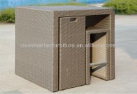 China Water-proof Sun-proof Stackable Rattan Outdoor Garden Bar Table and Chair Set Perfect for Entertaining for sale