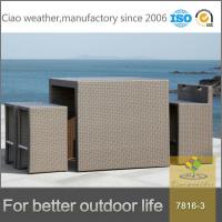 China Water-proof Sun-proof Stackable Rattan Outdoor Garden Bar Table and Chair Set Perfect for Entertaining for sale