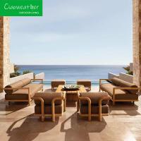 China Outdoor Garden Customized Color Modular Sectional Sofa Set made of Weather-Resistant Teak Wood for sale