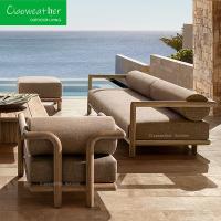 China Outdoor Garden Customized Color Modular Sectional Sofa Set made of Weather-Resistant Teak Wood for sale
