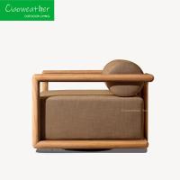 China Outdoor Garden Customized Color Modular Sectional Sofa Set made of Weather-Resistant Teak Wood for sale