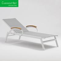China Water-Resistant Cushion and Aluminum Frame Sling Textile Chaise Lounge for Comfortable Outdoor Seating for sale