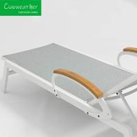 China Water-Resistant Cushion and Aluminum Frame Sling Textile Chaise Lounge for Comfortable Outdoor Seating for sale