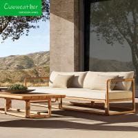 China Leisure Facilities Wooden Furniture for Relaxing Courtyard Patio Outdoor Teak Wood Garden Sofa Set for sale