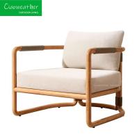 China Leisure Facilities Wooden Furniture for Relaxing Courtyard Patio Outdoor Teak Wood Garden Sofa Set for sale