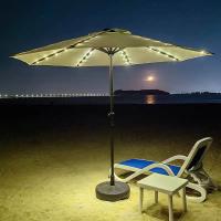 China Aluminum Frame Middle Pole Beach Umbrella with Outdoor Foam Cushion and Water-Resistant Fabric for sale
