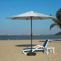 China Aluminum Frame Middle Pole Beach Umbrella with Outdoor Foam Cushion and Water-Resistant Fabric for sale