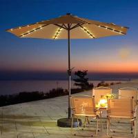 China Aluminum Frame Middle Pole Beach Umbrella with Outdoor Foam Cushion and Water-Resistant Fabric for sale