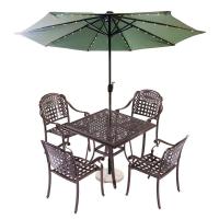 China Aluminum Frame Middle Pole Beach Umbrella with Outdoor Foam Cushion and Water-Resistant Fabric for sale