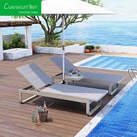 China Hotel Function Beach Lounger Modern Pool Chairs Swimming Lounge Garden Chaise Stackable Sun Loungers Pool Seaside Sunbed for sale