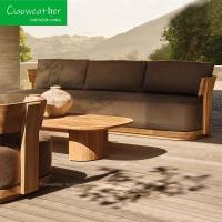 China Modern Style Wood Teak Outdoor Furniture Garden Sofa Set for Your Apartment Balcony for sale