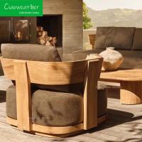 China Modern Style Wood Teak Outdoor Furniture Garden Sofa Set for Your Apartment Balcony for sale