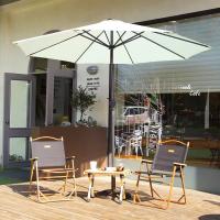 China Outdoor Garden Beach Parasol with Customized Color and Aluminum Frame Material Middle Pole Decoration for sale