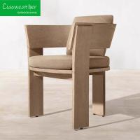 China Wooden Furniture Garden Furniture Dining Set Solid Wood Teak Courtyard Dining Armchair Wood Side Chair for Garden Dining for sale