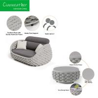 China Cushion OutdoorFoam water-resistant Fabric Modern Luxury Aluminum Frame Rattan Patio Garden Sofa Set for Garden Furniture for sale