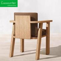 China Waterproof Cushion Seat Teak Dining Chairs Furniture for Hotel Restaurant and Banquet for sale