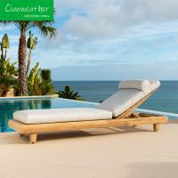 China Outdoor Foam Cushion Teak Wood Patio Furniture Set with Modern Wooden Couch Sectional Sofa and Luxury Design for sale
