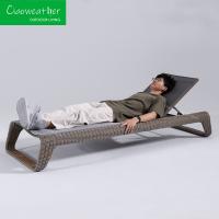 China Hotel Outdoor Pool Lounge Chairs with Vintage Wicker Design and Waterproof Cushions for sale
