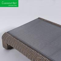 China Hotel Outdoor Pool Lounge Chairs with Vintage Wicker Design and Waterproof Cushions for sale