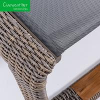 China Hotel Outdoor Pool Lounge Chairs with Vintage Wicker Design and Waterproof Cushions for sale