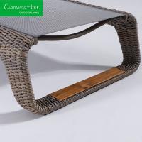 China Hotel Outdoor Pool Lounge Chairs with Vintage Wicker Design and Waterproof Cushions for sale