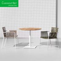 China NO Folded Woven Rope Rattan Chair and Aluminum Outdoor Dining Set for Home or Restaurant for sale