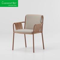 China NO Folded Woven Rope Rattan Chair and Aluminum Outdoor Dining Set for Home or Restaurant for sale