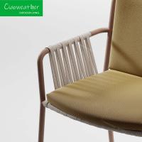 China NO Folded Woven Rope Rattan Chair and Aluminum Outdoor Dining Set for Home or Restaurant for sale