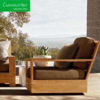 China Water-resistant Fabric and Outdoor Foam Cushion Customized Modern Teak Sofa Set for Garden for sale