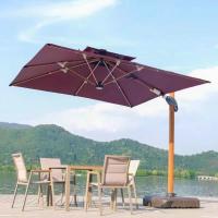 China Outdoor Furniture Modern Design Terrace Double-Side Roman Umbrella for Courtyard Garden for sale